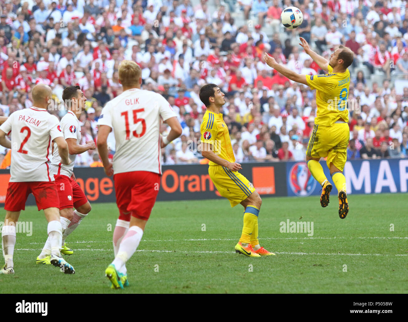 MARSEILLE, FRANCE - JUNE 21, 2016: Roman Zozulya of Ukraine (R ...
