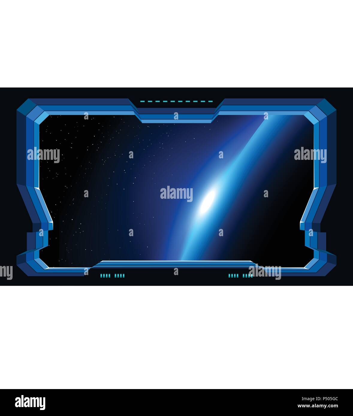 futuristic window planet view Stock Vector Image & Art - Alamy