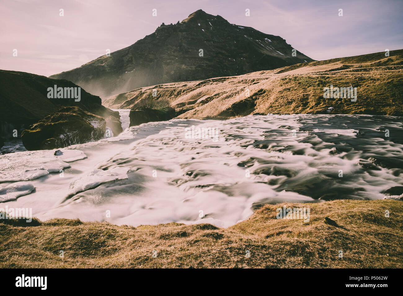 Skogafoss waterfall autumn hi-res stock photography and images - Alamy