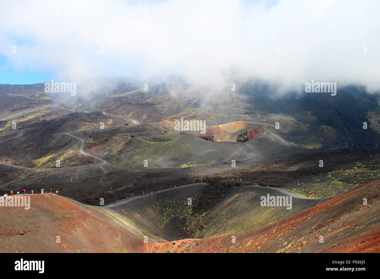 Beautiful views of Etna volcano craters, Sicily, Italy Stock Photo - Alamy