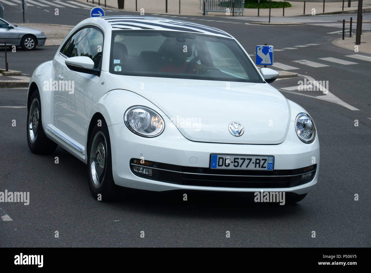 Volkswagen Hybrid Beetle car seen at the 2018 Le Mans France car race ...