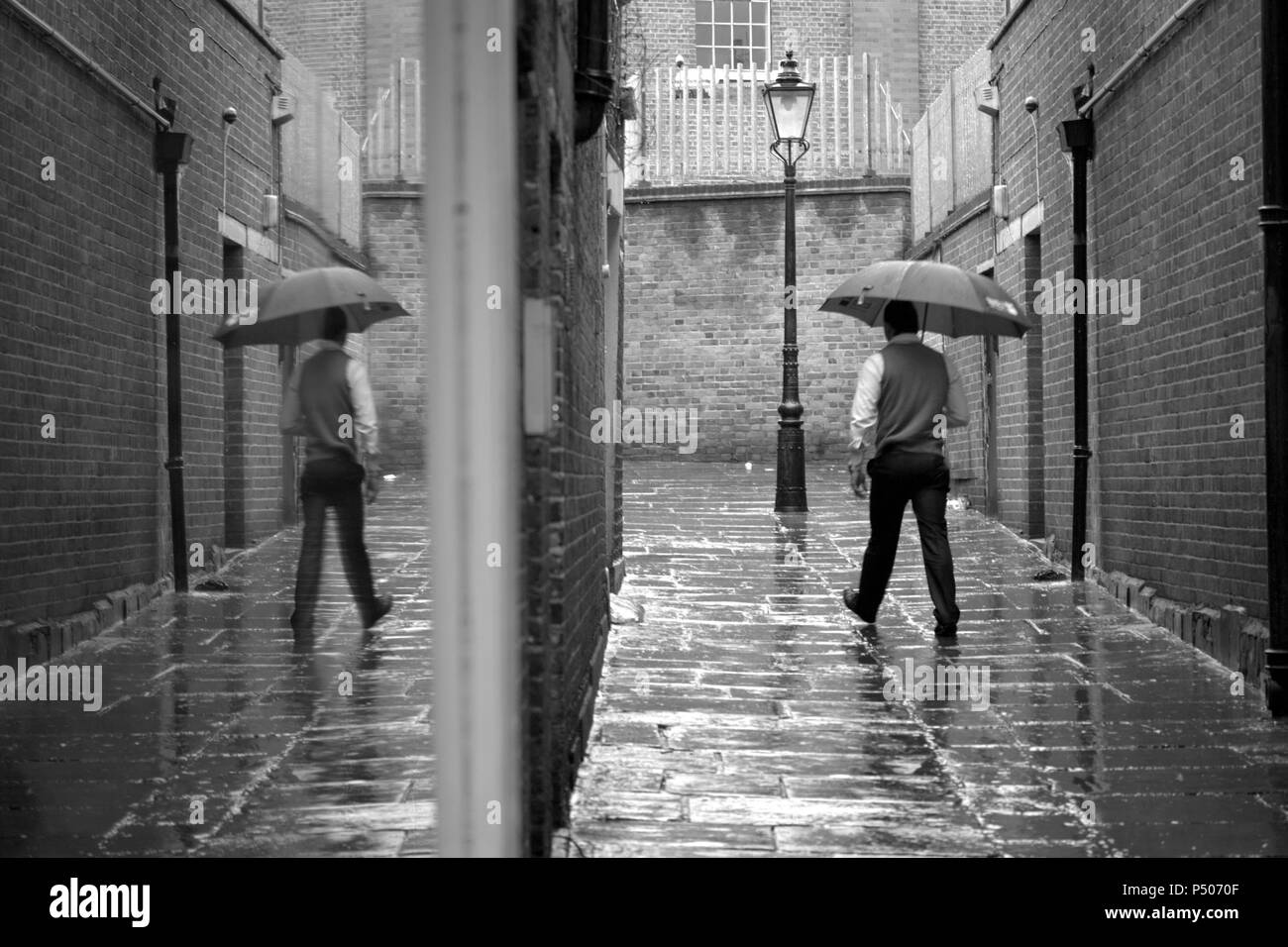 Spring rainy day Black and White Stock Photos & Images - Alamy