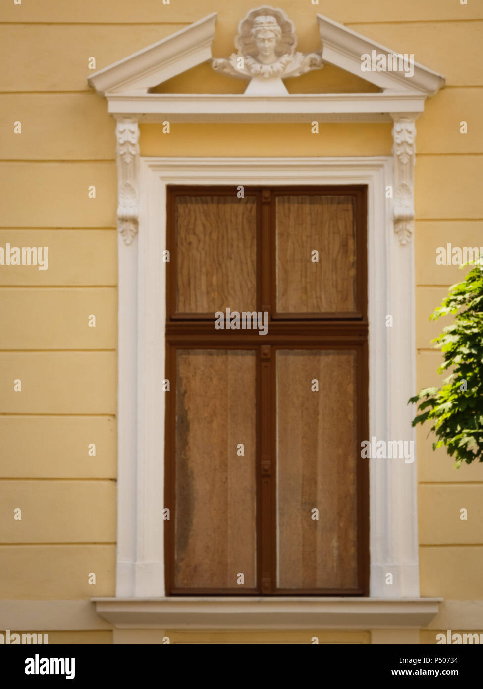 Baroque style window on a restored old building Stock Photo - Alamy