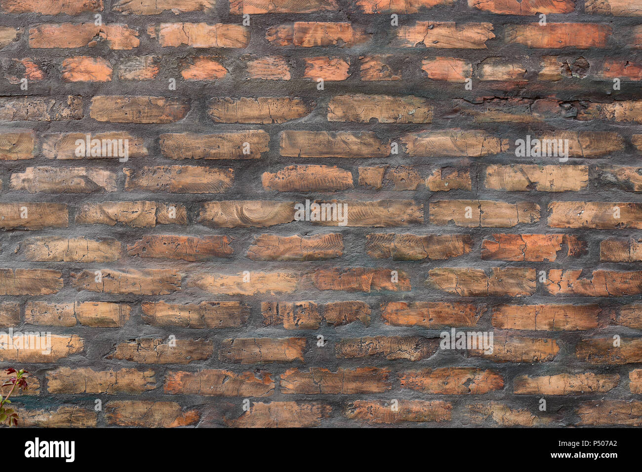 Backgrounds, Textured - Abstract old brown brick wall Stock Photo - Alamy