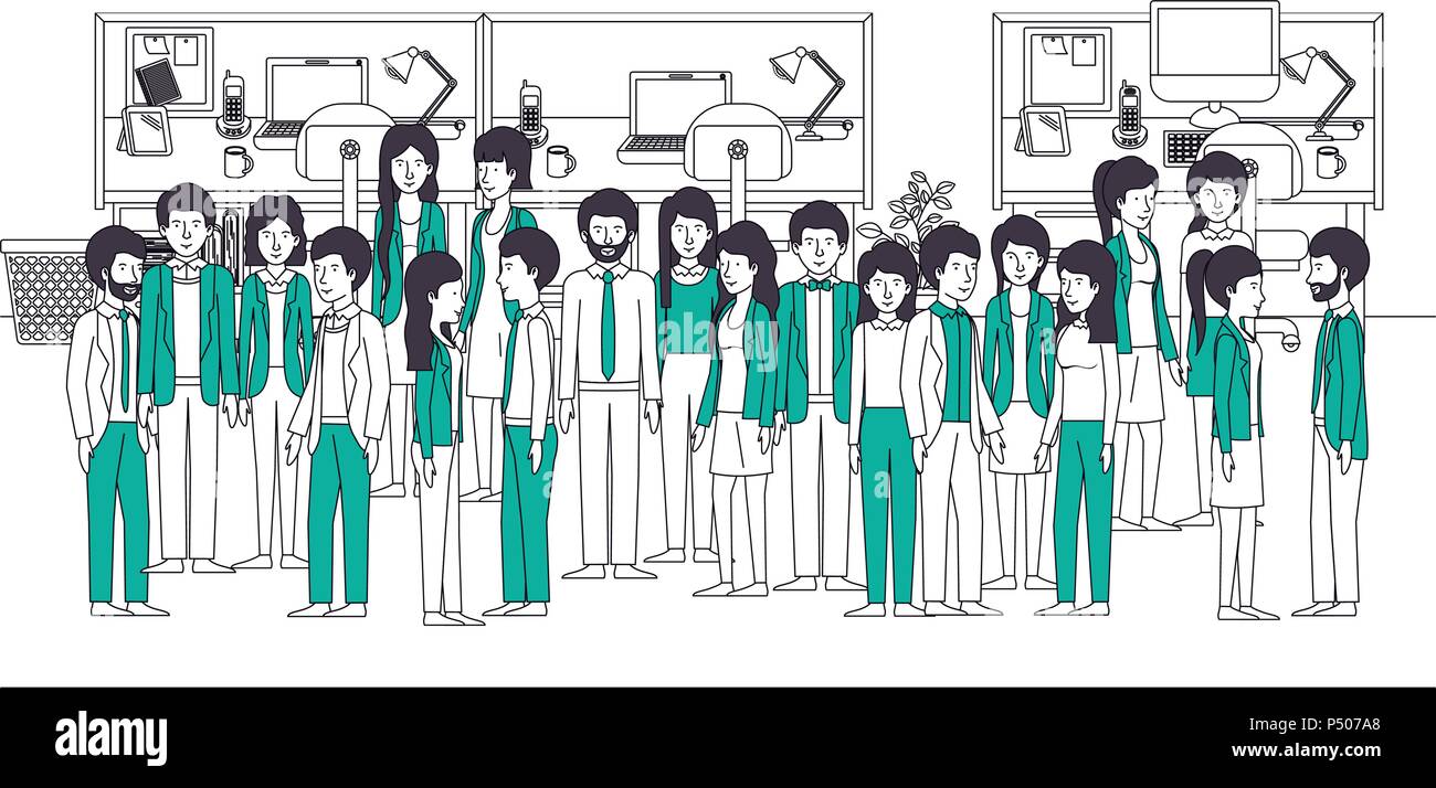 business people in the workplace characters Stock Vector Image & Art ...