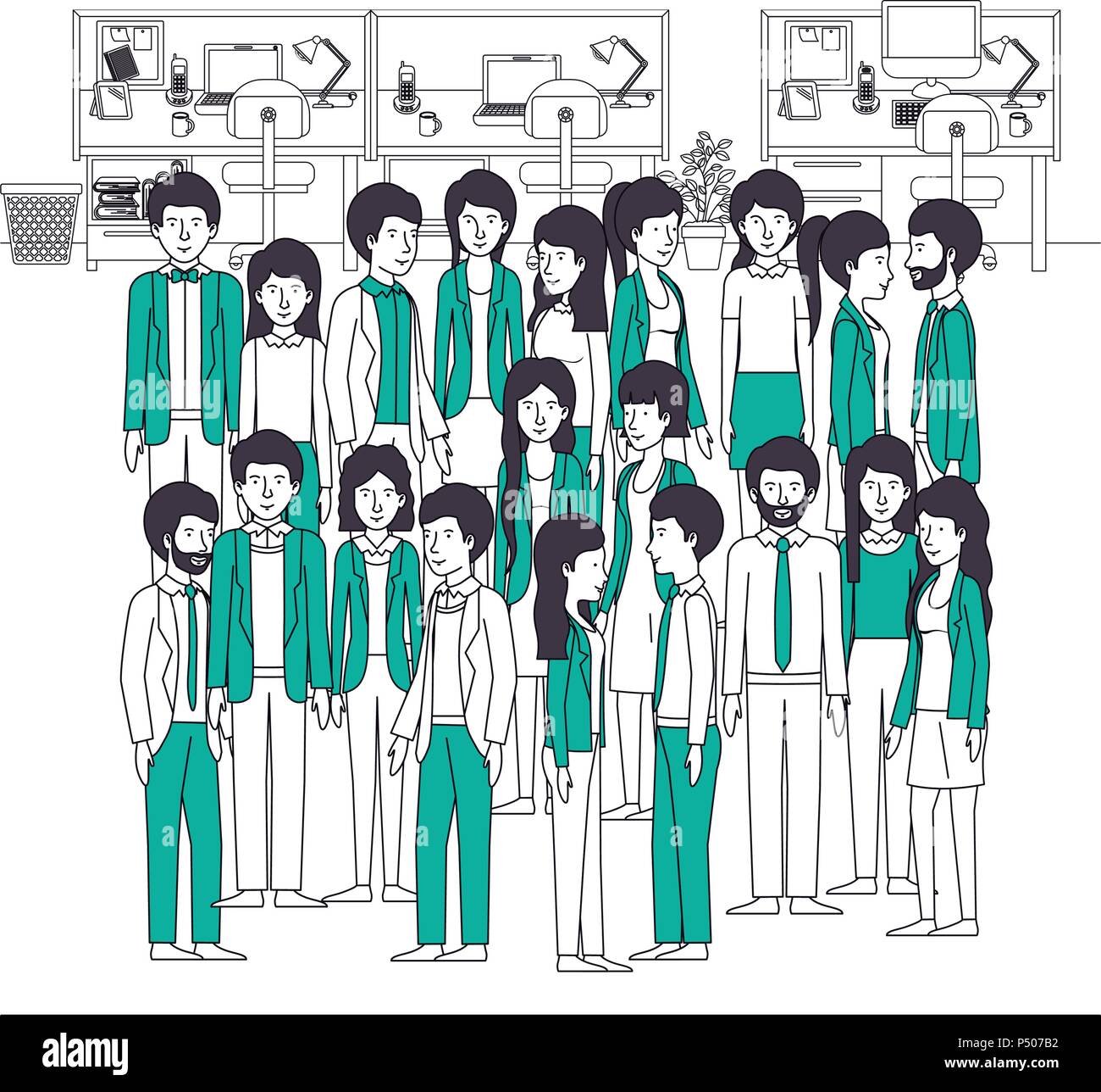 business people in the workplace characters Stock Vector Image & Art ...