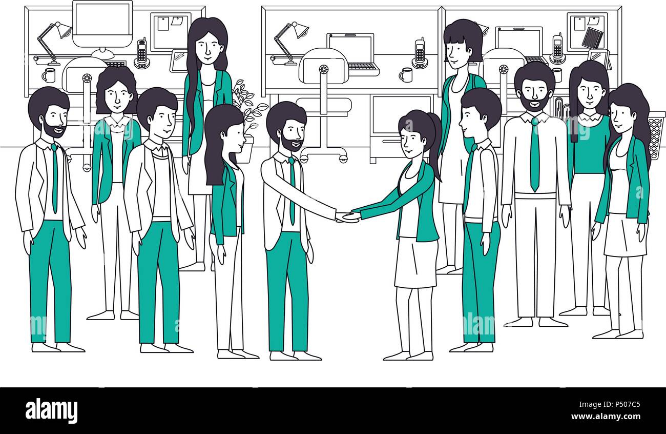 business people in the workplace characters Stock Vector Image & Art ...