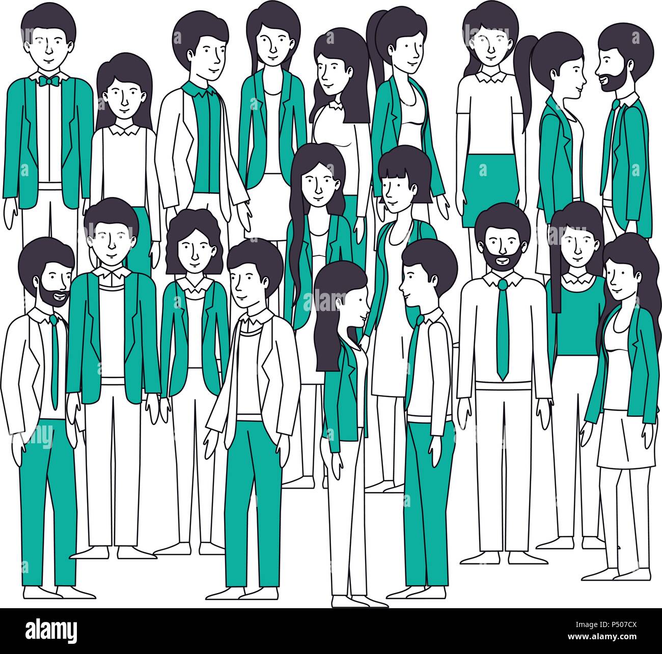 group of friends characters Stock Vector Image & Art - Alamy