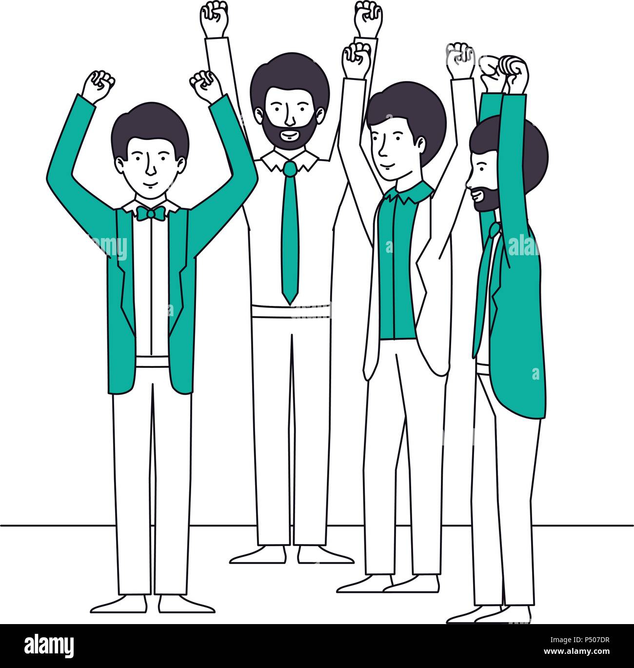 group of men celebrating friends characters Stock Vector Image & Art ...