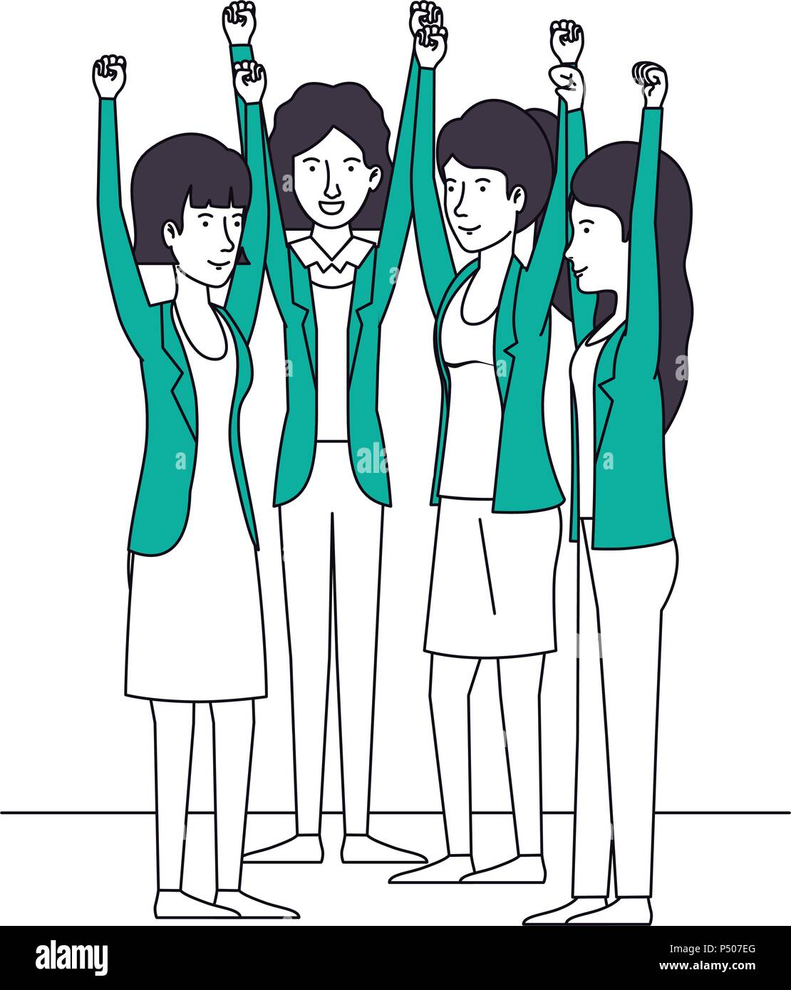 group of women celebrating friends characters Stock Vector Image & Art ...