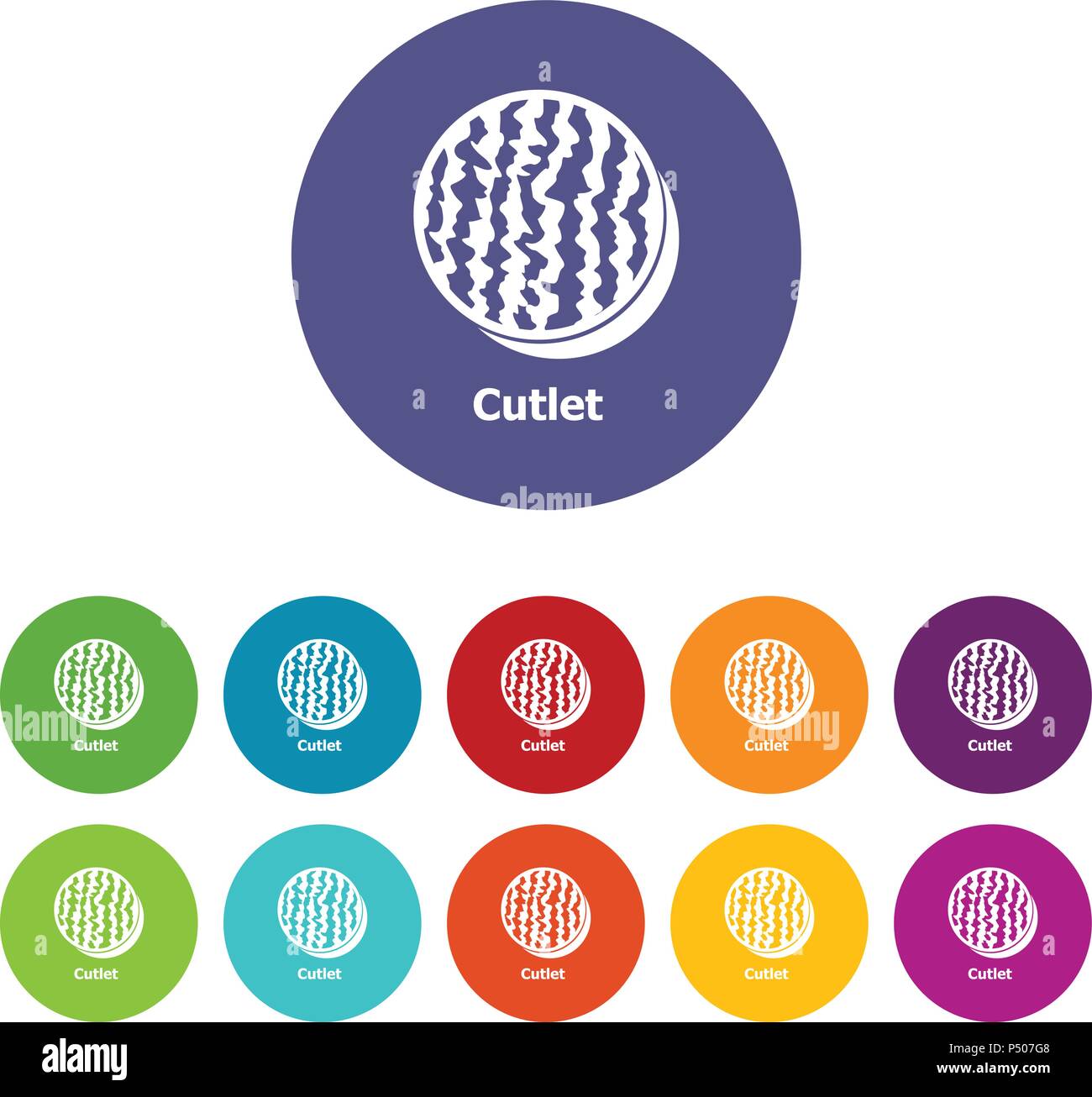 Isolated raw pork cutlet Stock Vector Images - Alamy