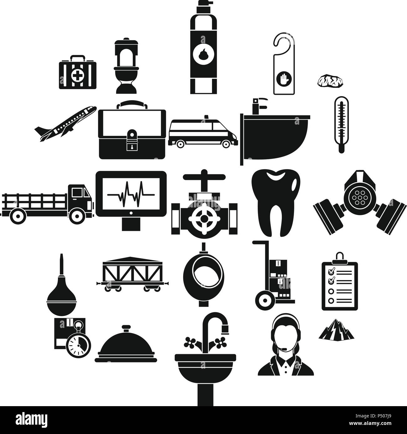 Making things icons set, simple style Stock Vector Image & Art - Alamy