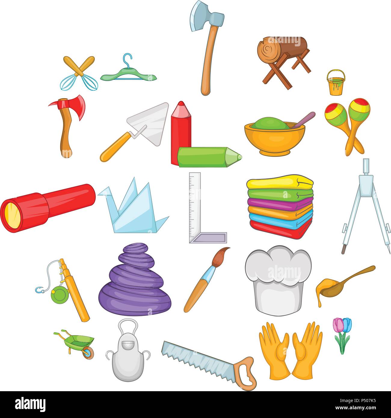 Make icons set, cartoon style Stock Vector Image & Art - Alamy