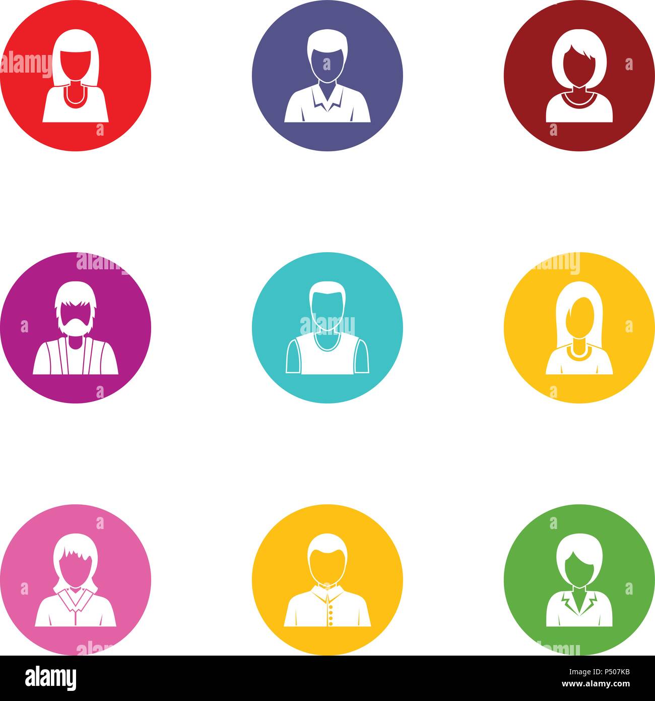 Customization icons set, flat style Stock Vector Image & Art - Alamy