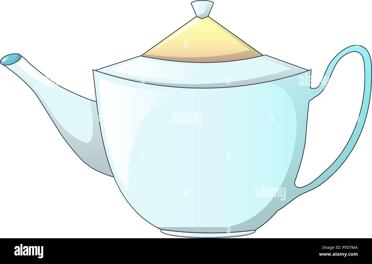 White tea pot icon, cartoon style Stock Vector Image & Art - Alamy
