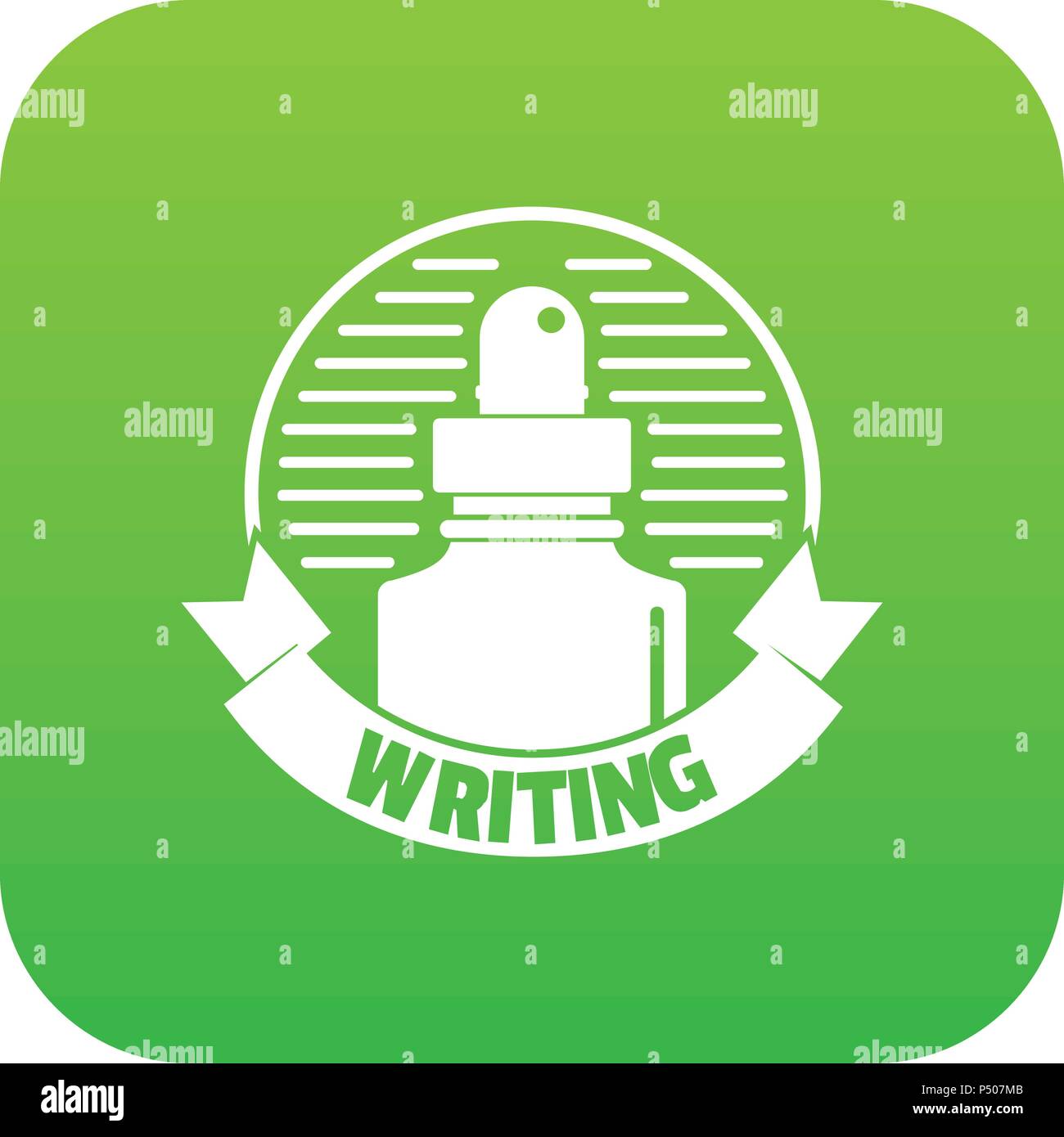 Ink for pen icon green vector Stock Vector Image & Art - Alamy