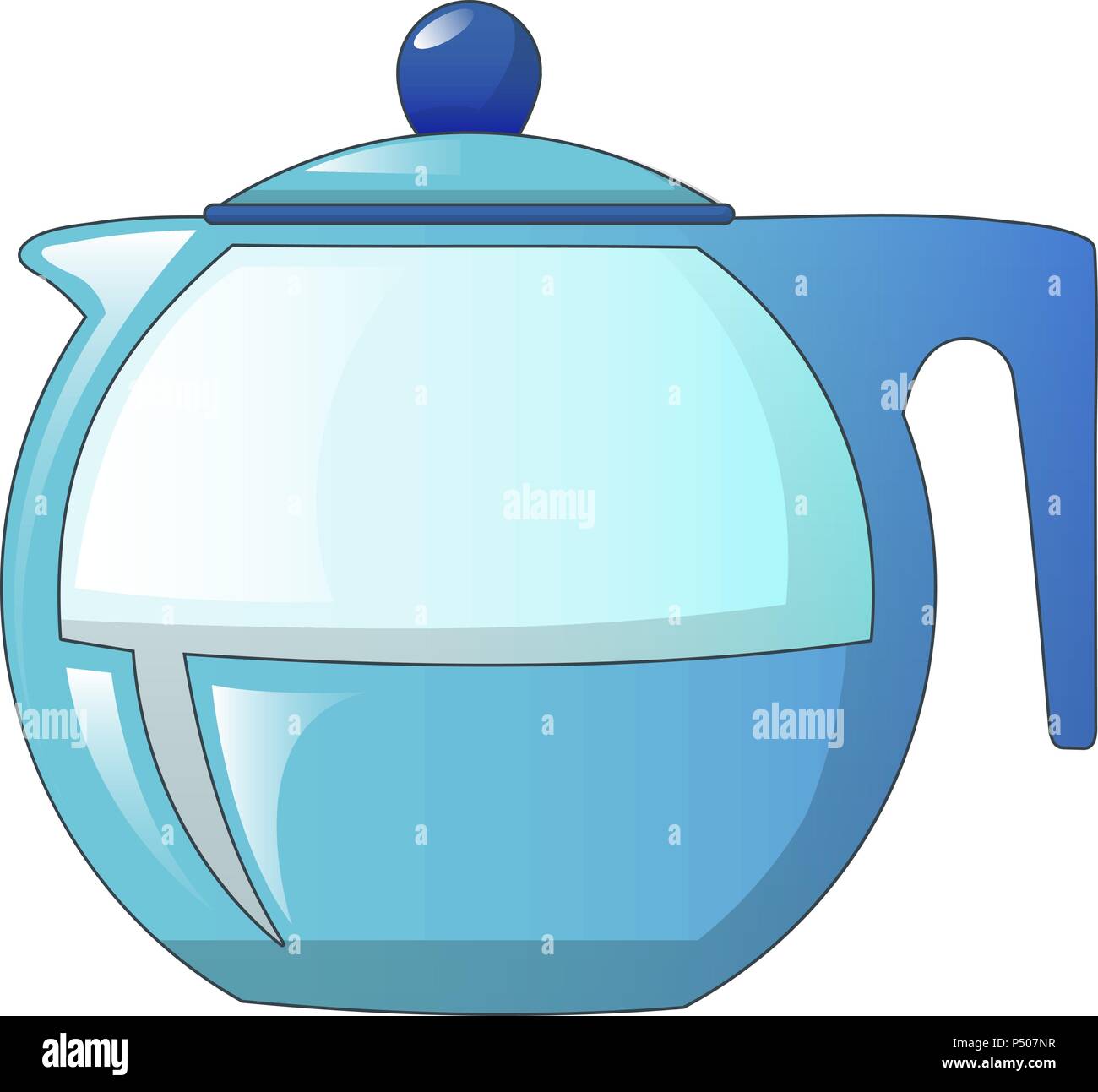 Glass tea pot icon, cartoon style Stock Vector Image & Art - Alamy