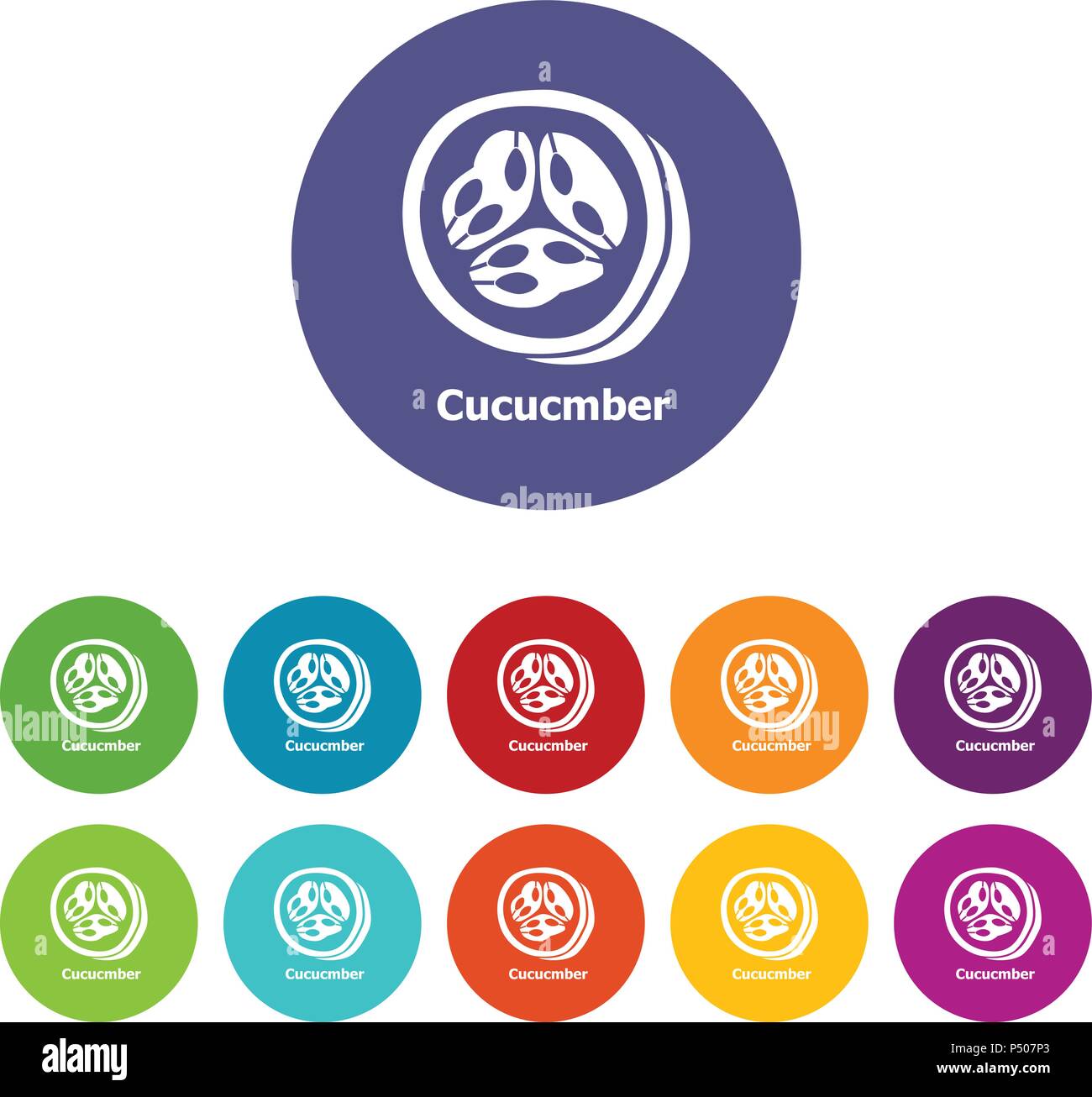 Cucumber icons set vector color Stock Vector Image & Art - Alamy