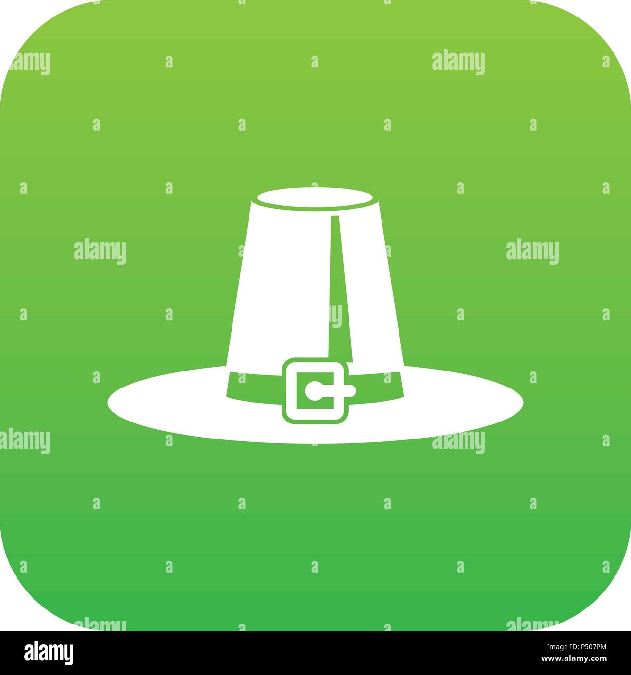 Pilgrim hat icon digital green Stock Vector Image & Art - Alamy