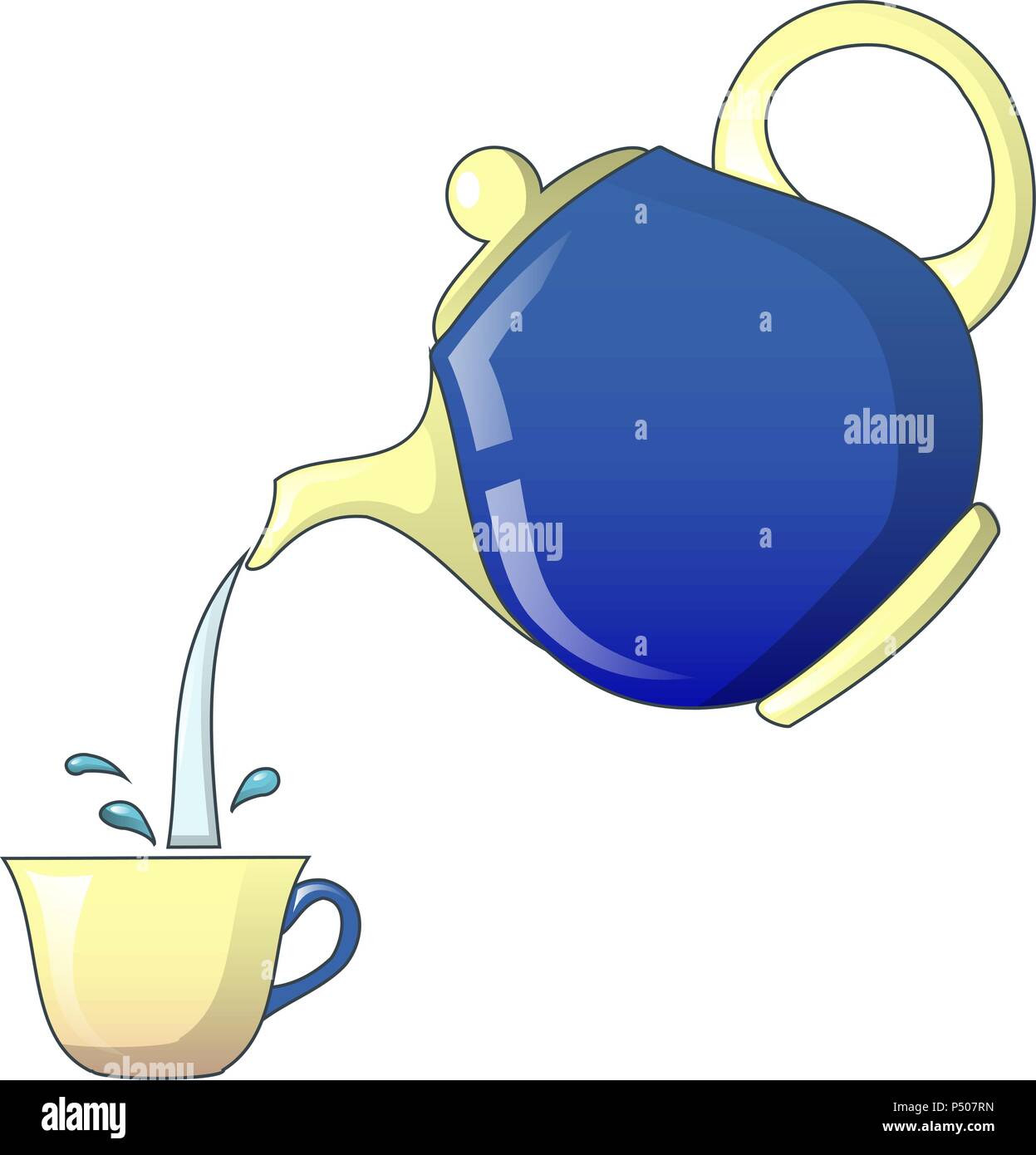 Pouring Tea Stock Vector Images - Alamy