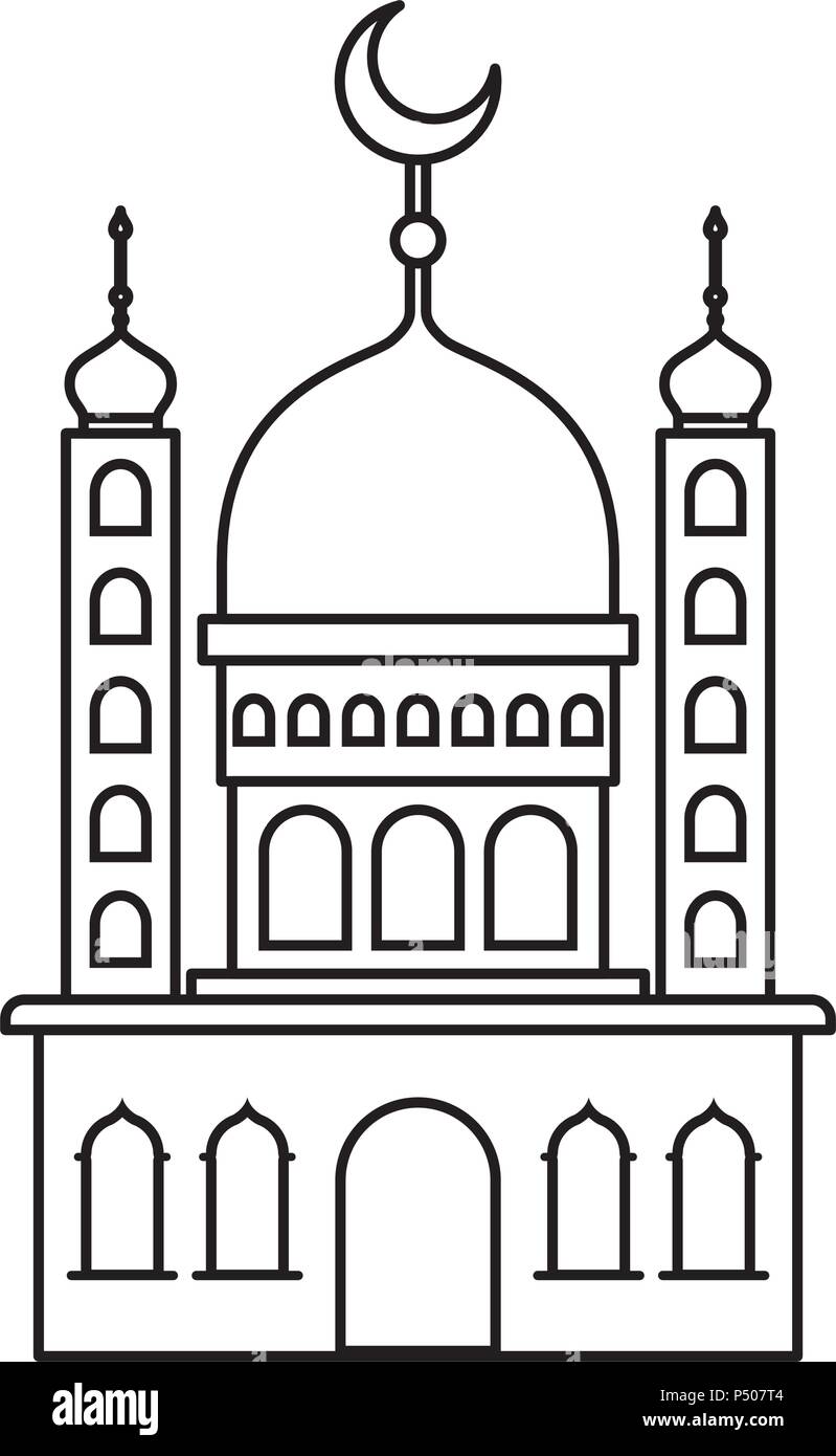 arabic castle tower with moon Stock Vector Image & Art - Alamy