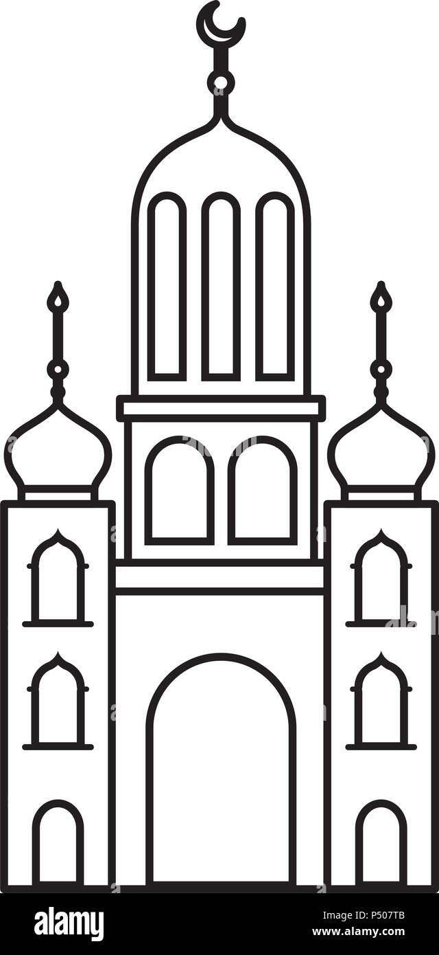 arabic castle tower with moon Stock Vector Image & Art - Alamy