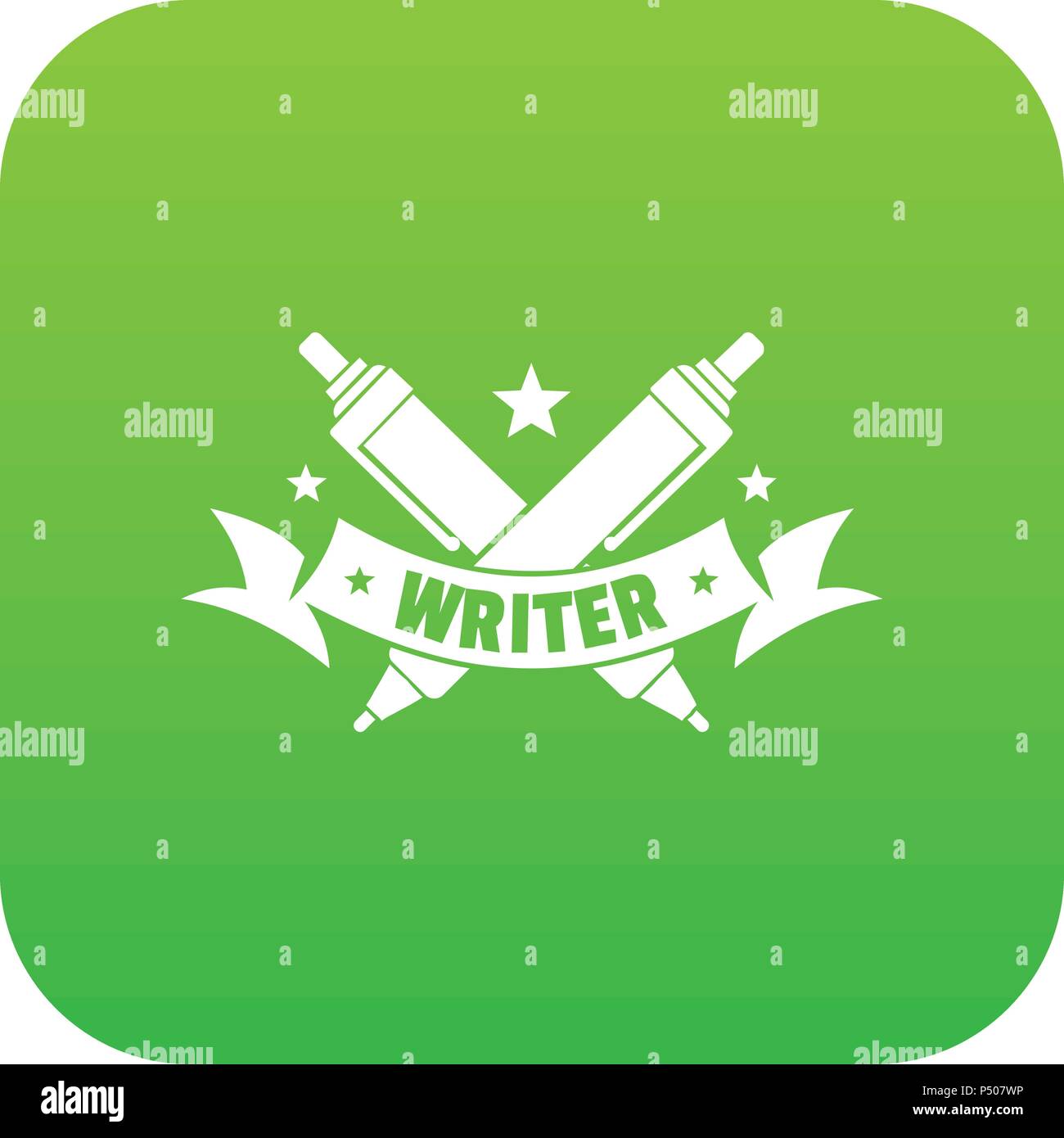 Fountain pen icon green vector Stock Vector Image & Art - Alamy
