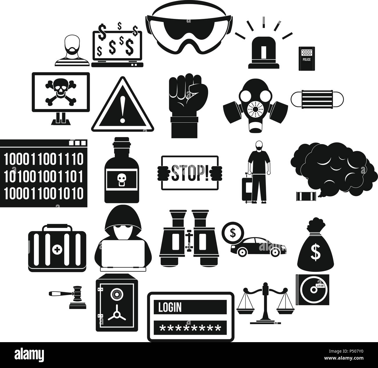 Fault icons set, simple style Stock Vector Image & Art - Alamy