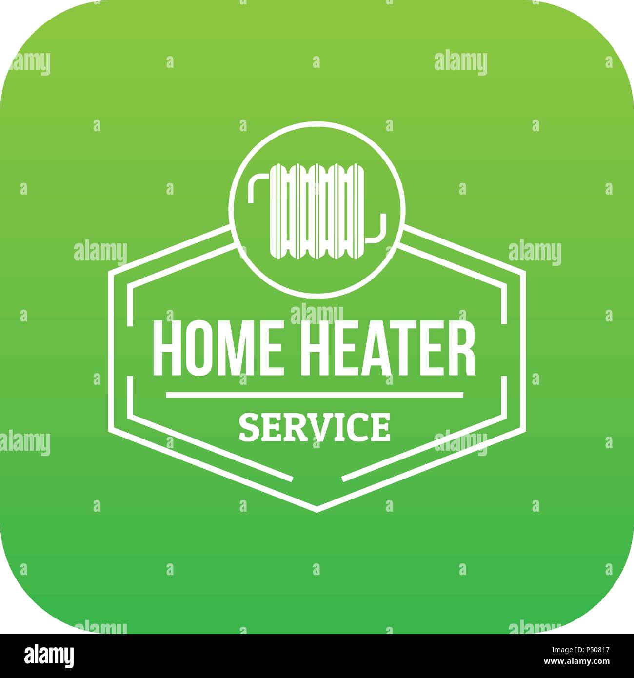 Heater icon green vector Stock Vector Image & Art - Alamy