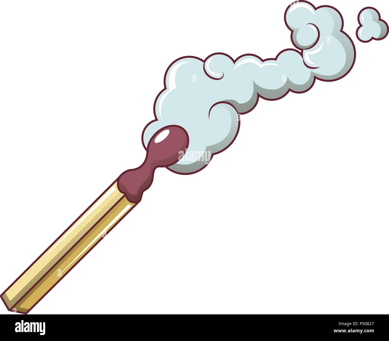 Smoking match stick icon, cartoon style Stock Vector Image & Art - Alamy