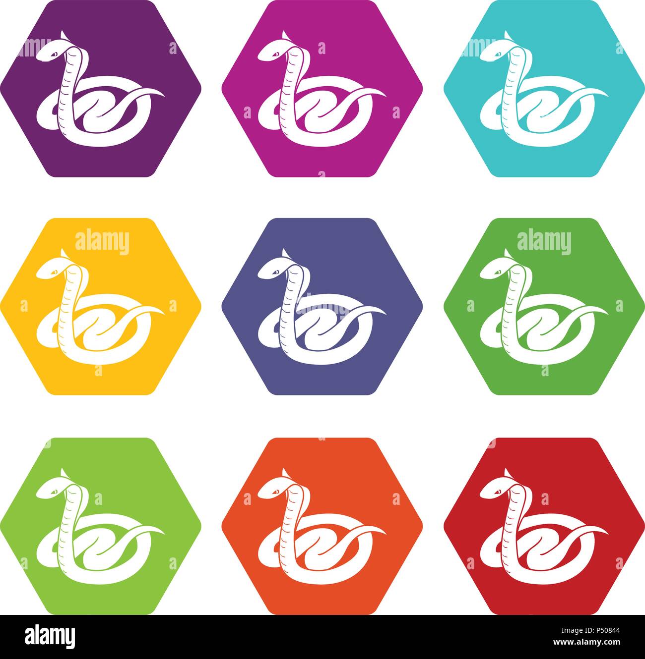 King cobra icons set 9 vector Stock Vector Image & Art - Alamy