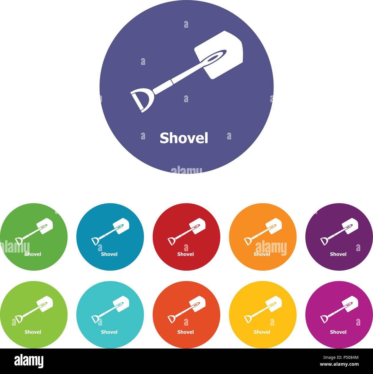 Shovel icons set vector color Stock Vector Image & Art - Alamy