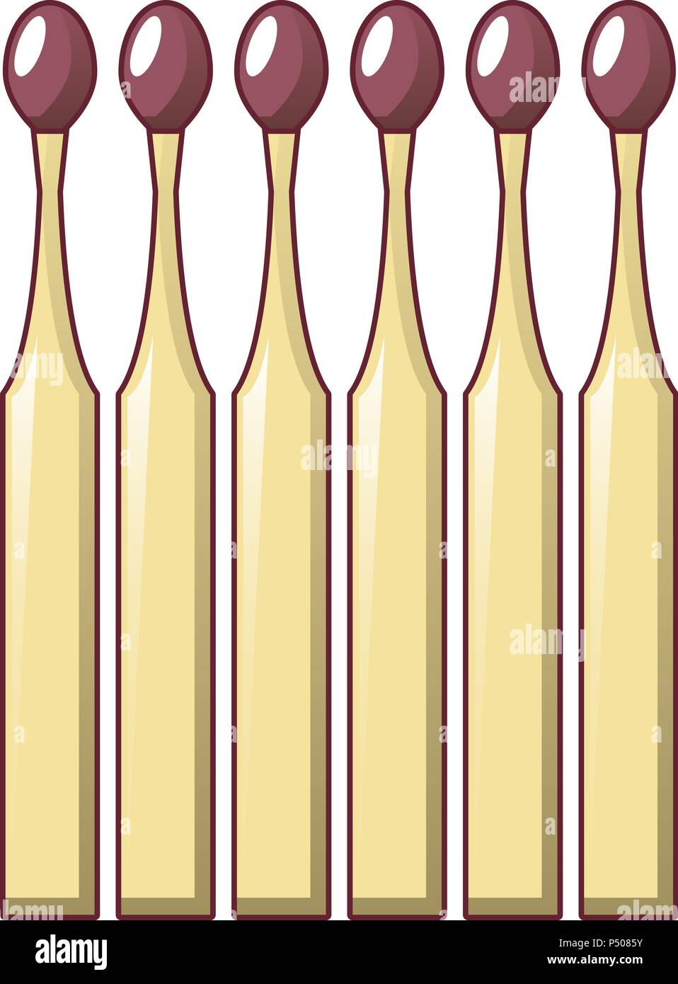 Wood matches sticks icon, cartoon style Stock Vector Image & Art - Alamy