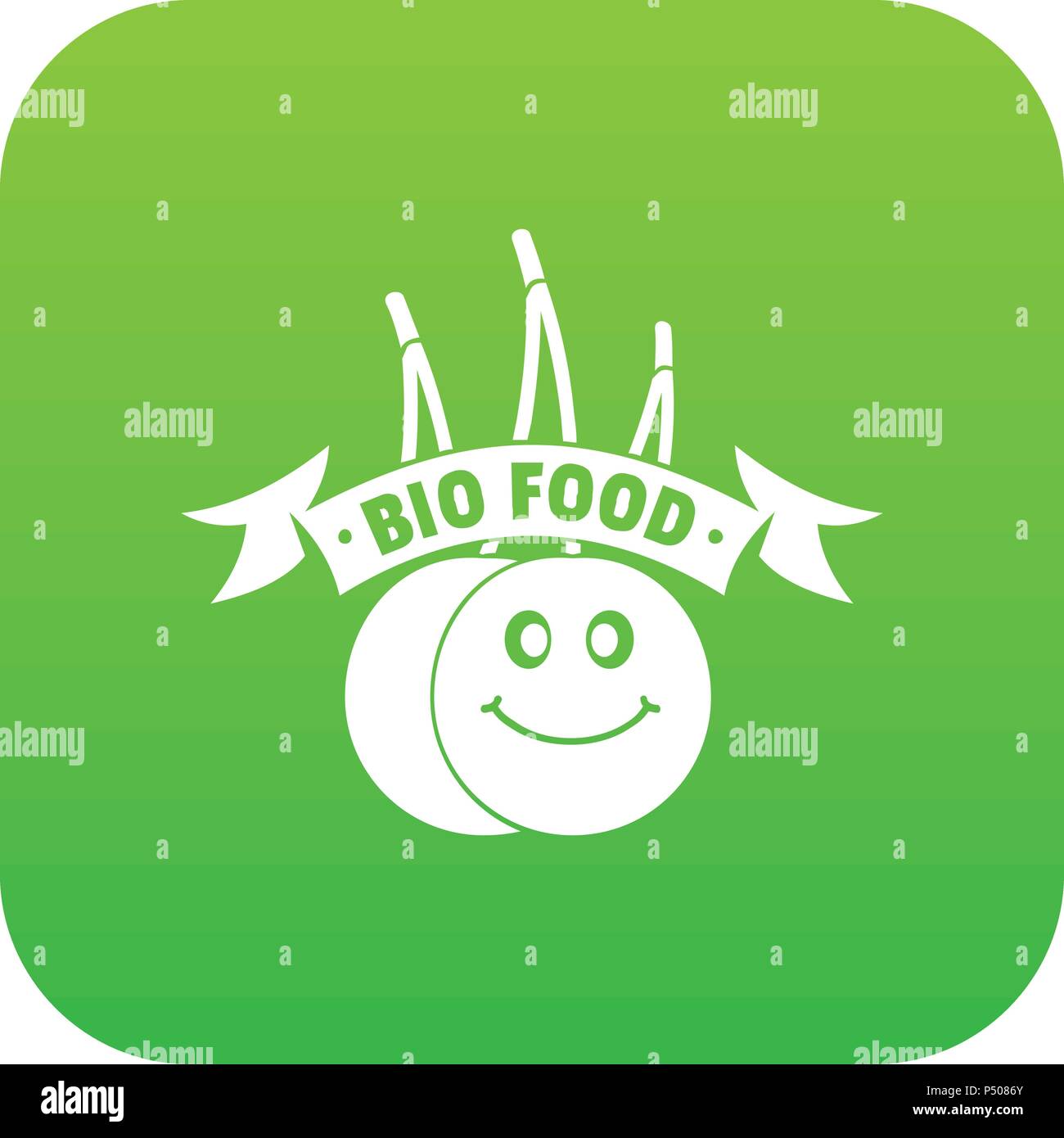 Bio food icon green vector Stock Vector Image & Art - Alamy