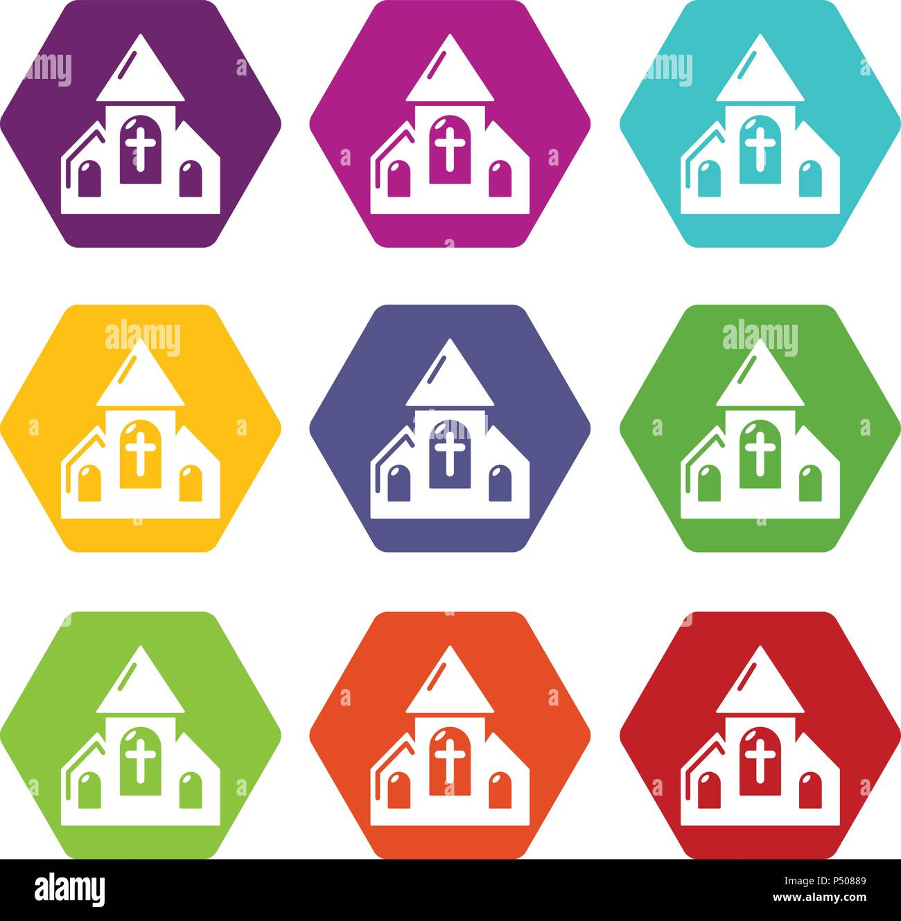 Wedding church icons set 9 vector Stock Vector Image & Art - Alamy