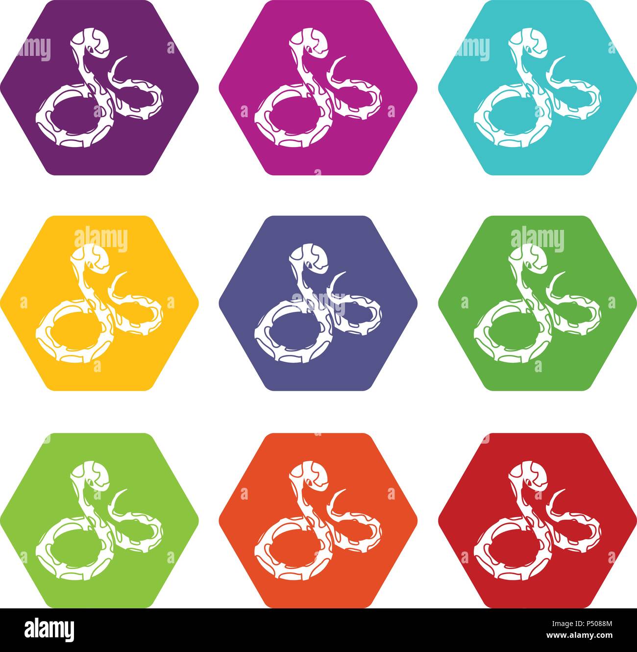 Boa snake icons set 9 vector Stock Vector Image & Art - Alamy