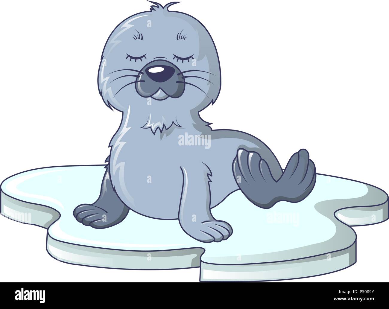 Walrus on ice icon, cartoon style Stock Vector Image & Art - Alamy