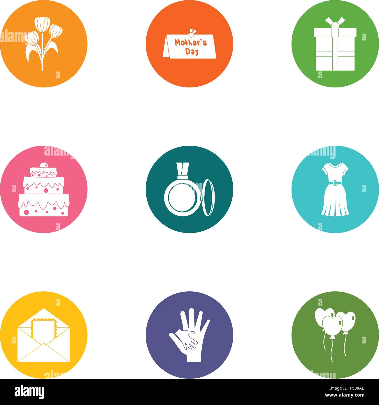 Close person icons set, flat style Stock Vector Image & Art - Alamy