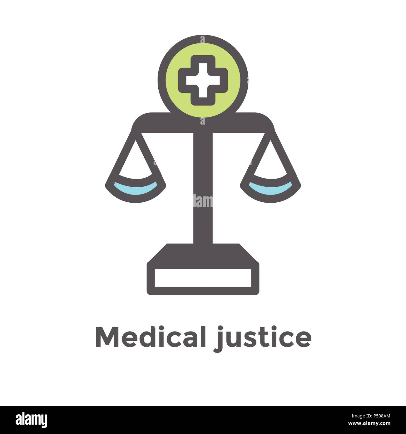 Medical Lawsuit icon with legal imagery showing medical malpractice ...
