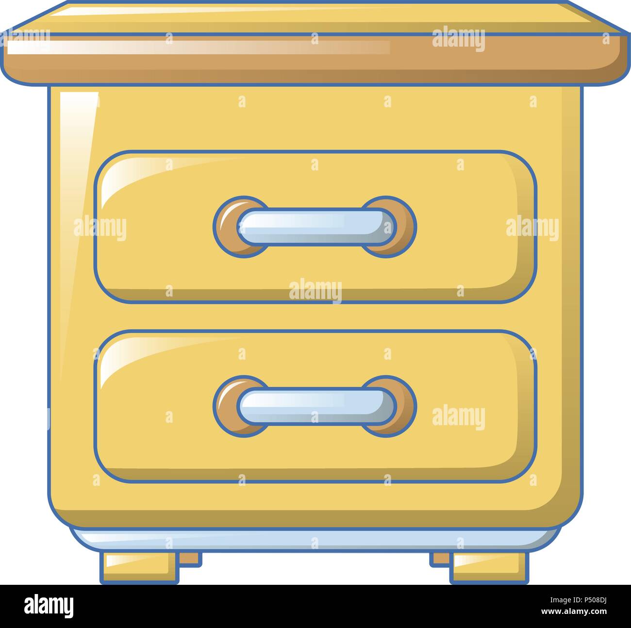 Yellow drawer icon, cartoon style Stock Vector Image & Art - Alamy
