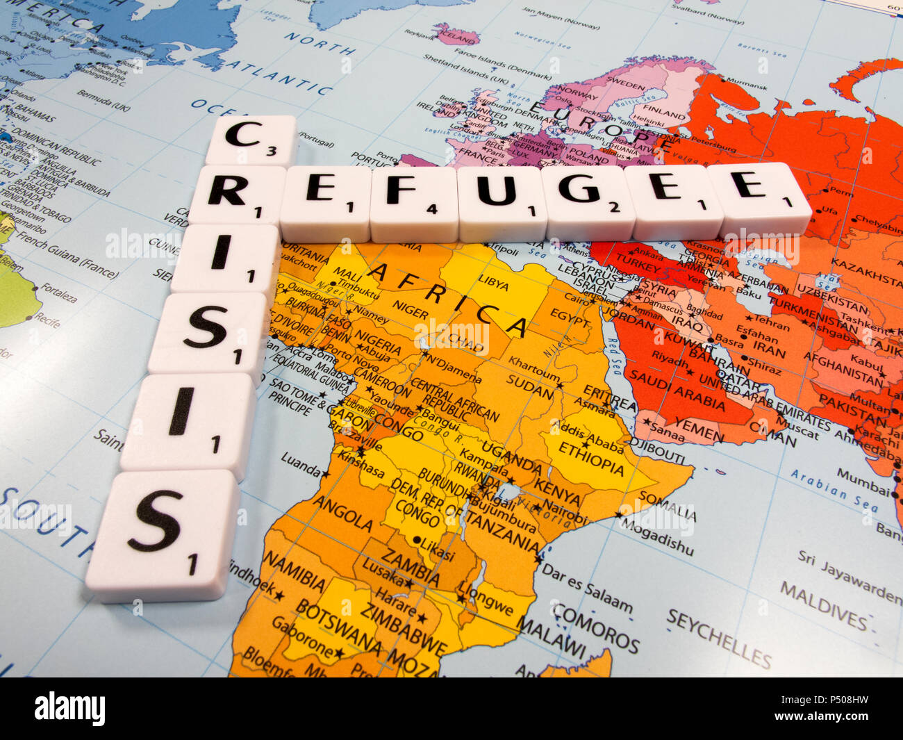 Refugee crisis map hi-res stock photography and images - Alamy