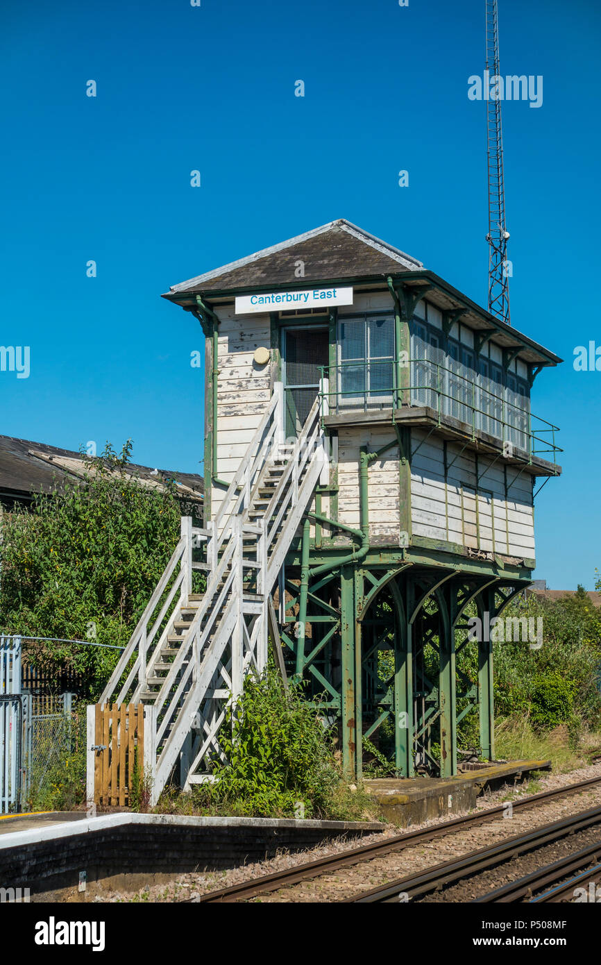 Old,Disused,Railway Signal Box,Canterbury East,Railway Station ...