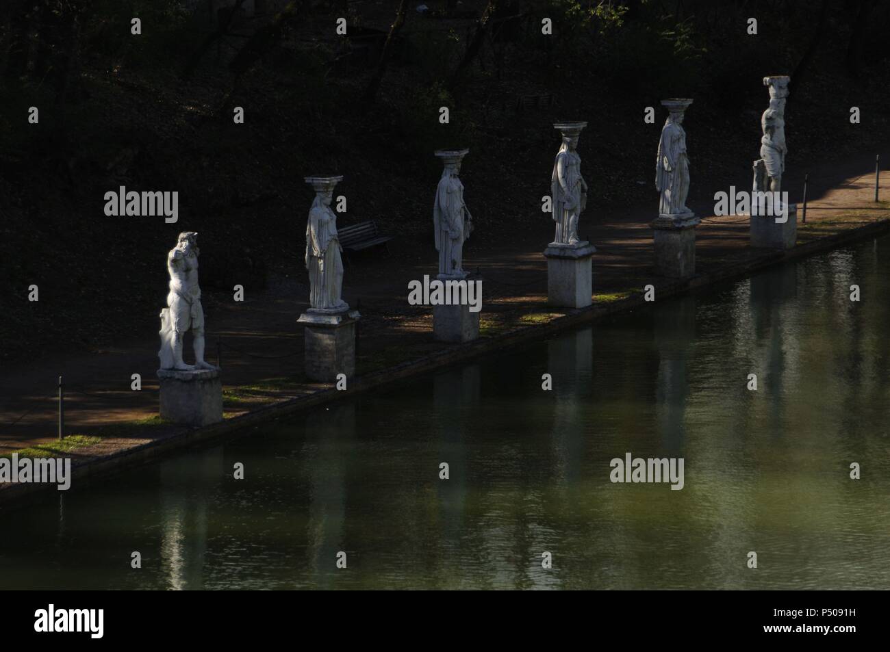 Italy. Hadrian's Villa. Imperial Villa built by Emperor Hadrian (76-138 ...
