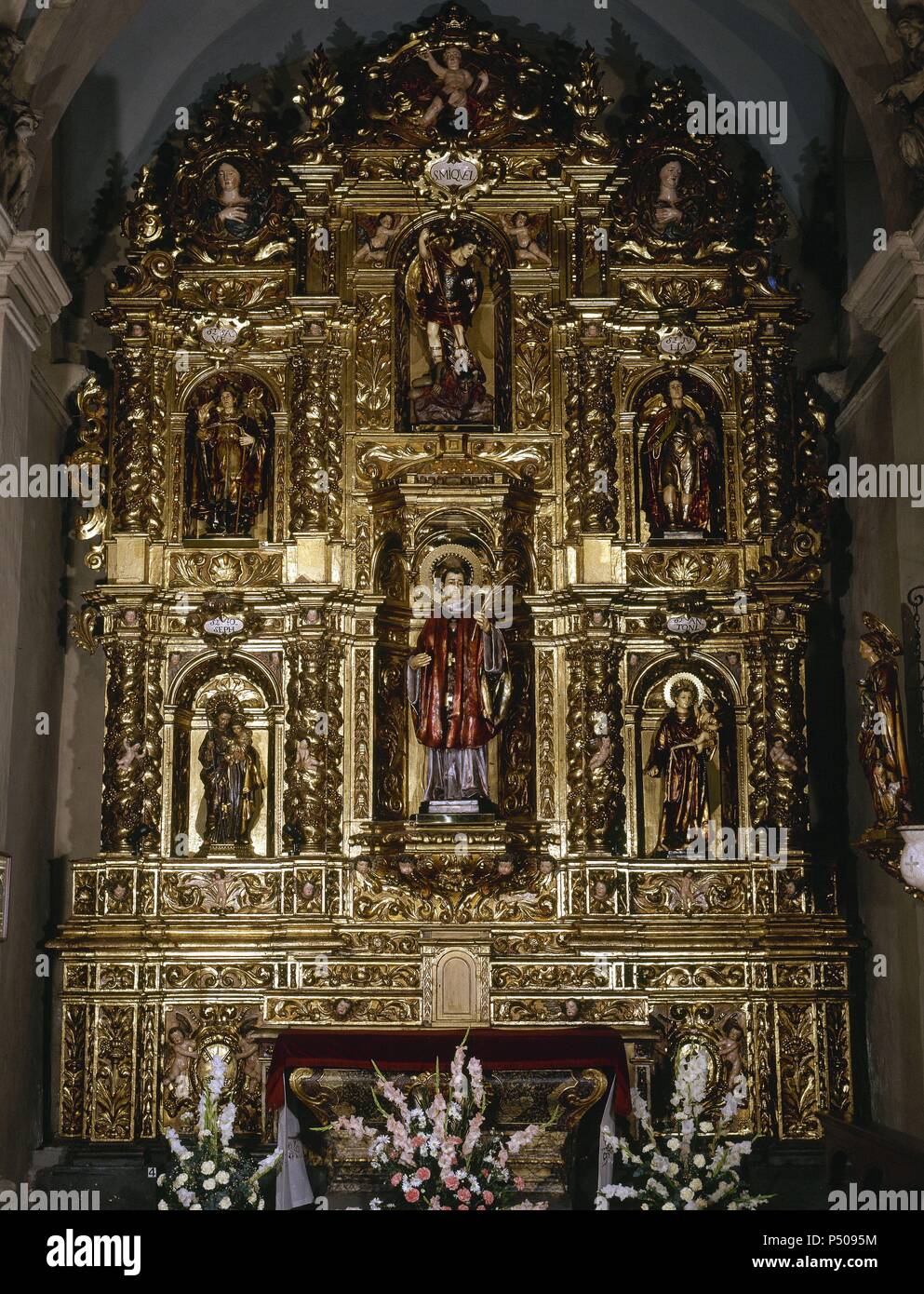 ARTE BARROCO. ESPAÑA. RETABLO DE SANT VALENTI, fechado en el s. XVII ...