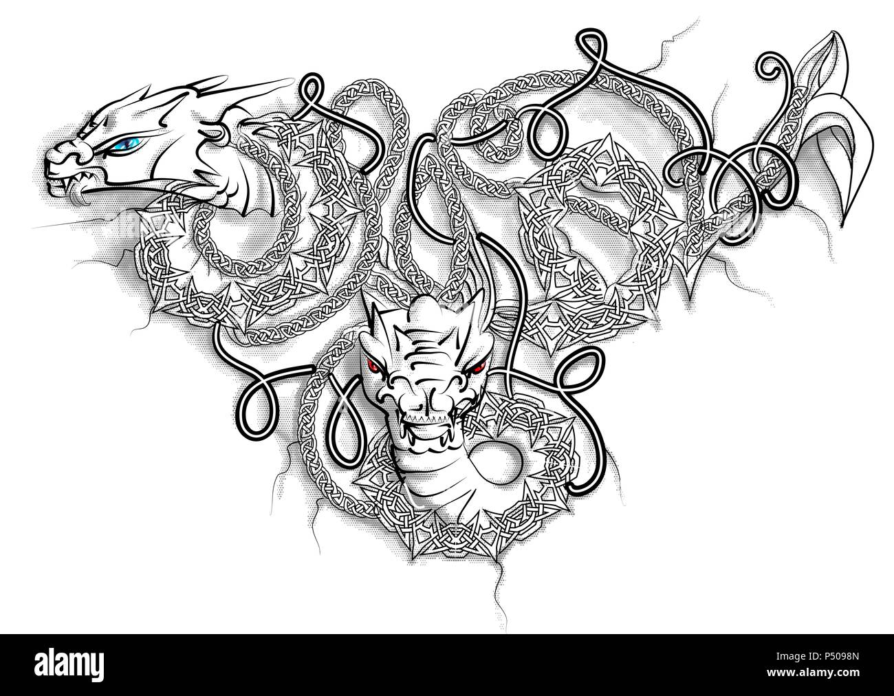 Double dragon Cut Out Stock Images & Pictures - Alamy