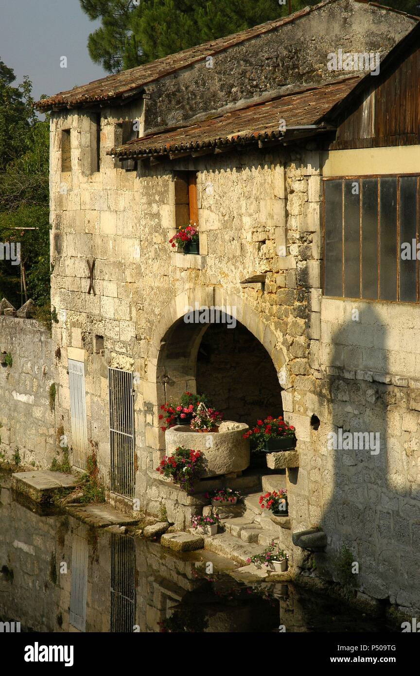 France. Pons. Typical architecture. Charente-Maritime Department Stock ...