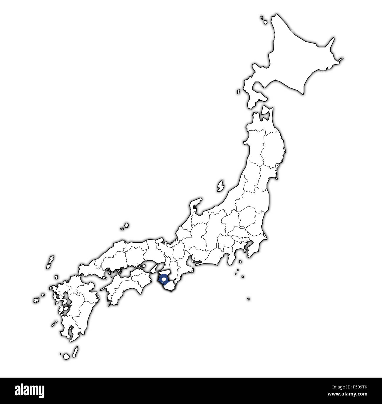 Wakayama map Cut Out Stock Images & Pictures - Alamy