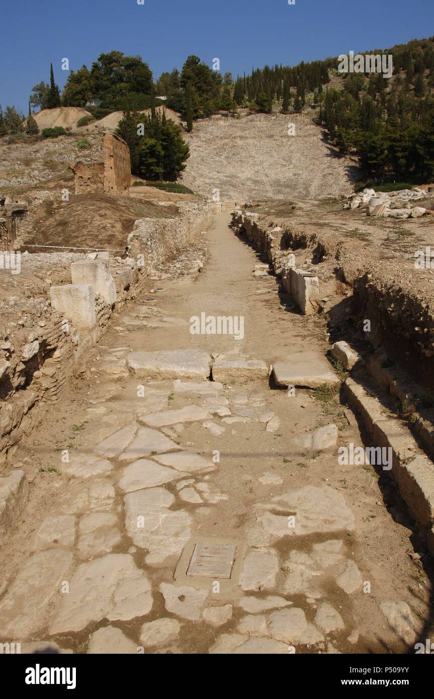 Greece. Argos. Greco-Roman Theatre. Ruins. Peloponnese Region Stock ...