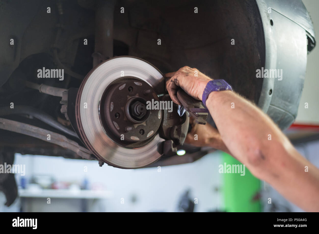 Brake mechanic hi-res stock photography and images - Alamy