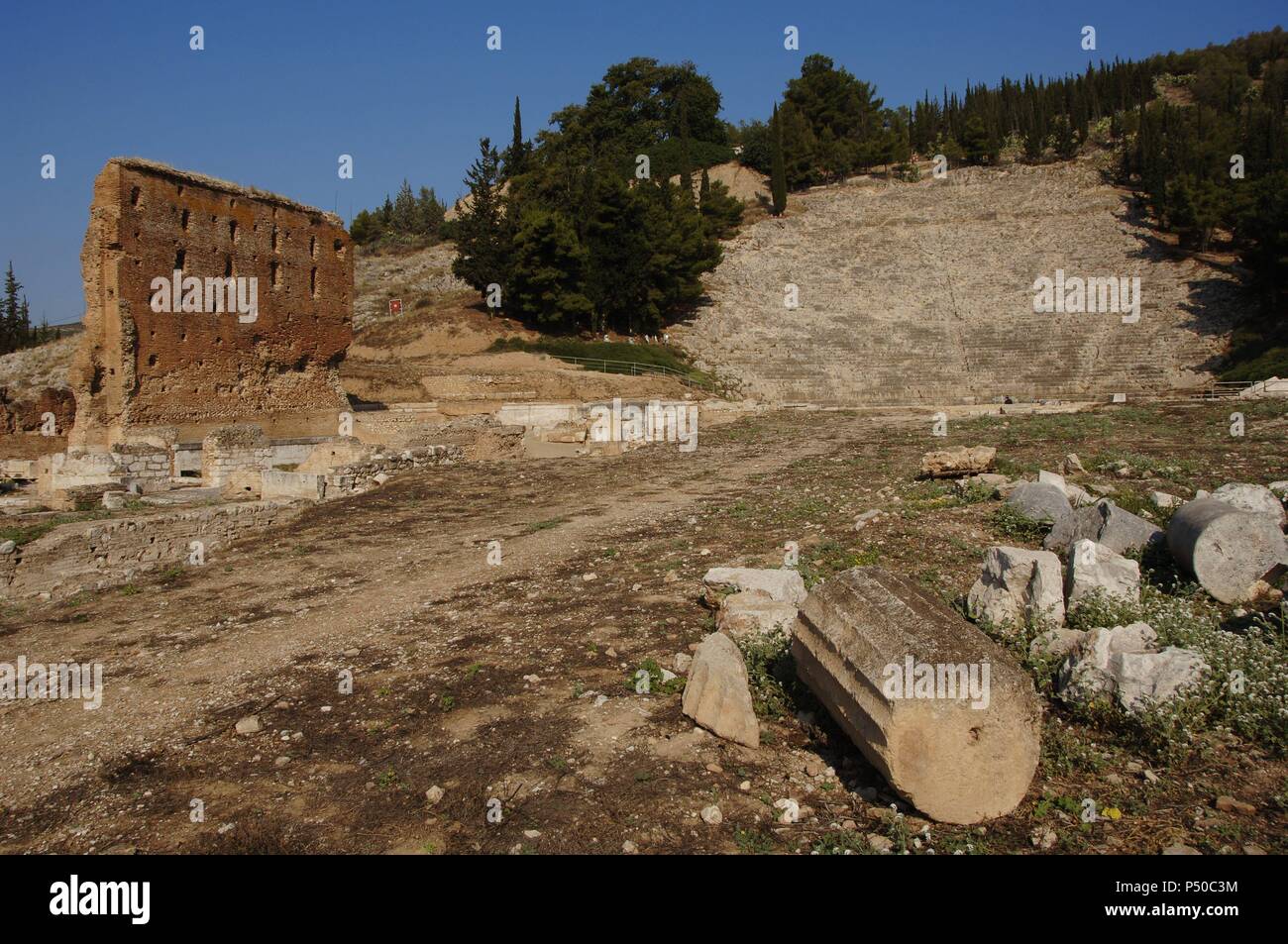 Greece. Argos. Greco-Roman Theatre. Ruins. Peloponnese Region Stock ...